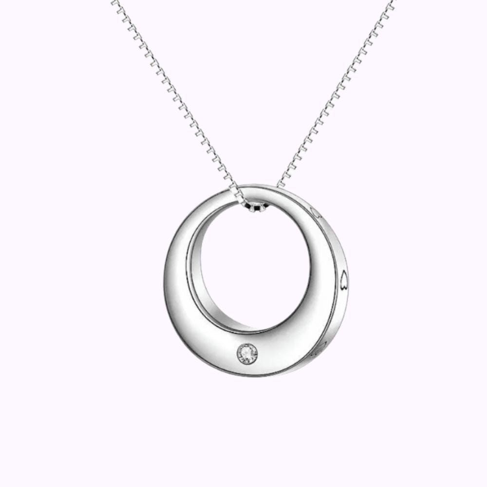 Oval Opulence Memorial Pendant | Silver Rhodium Ash Necklace – Forever Urns